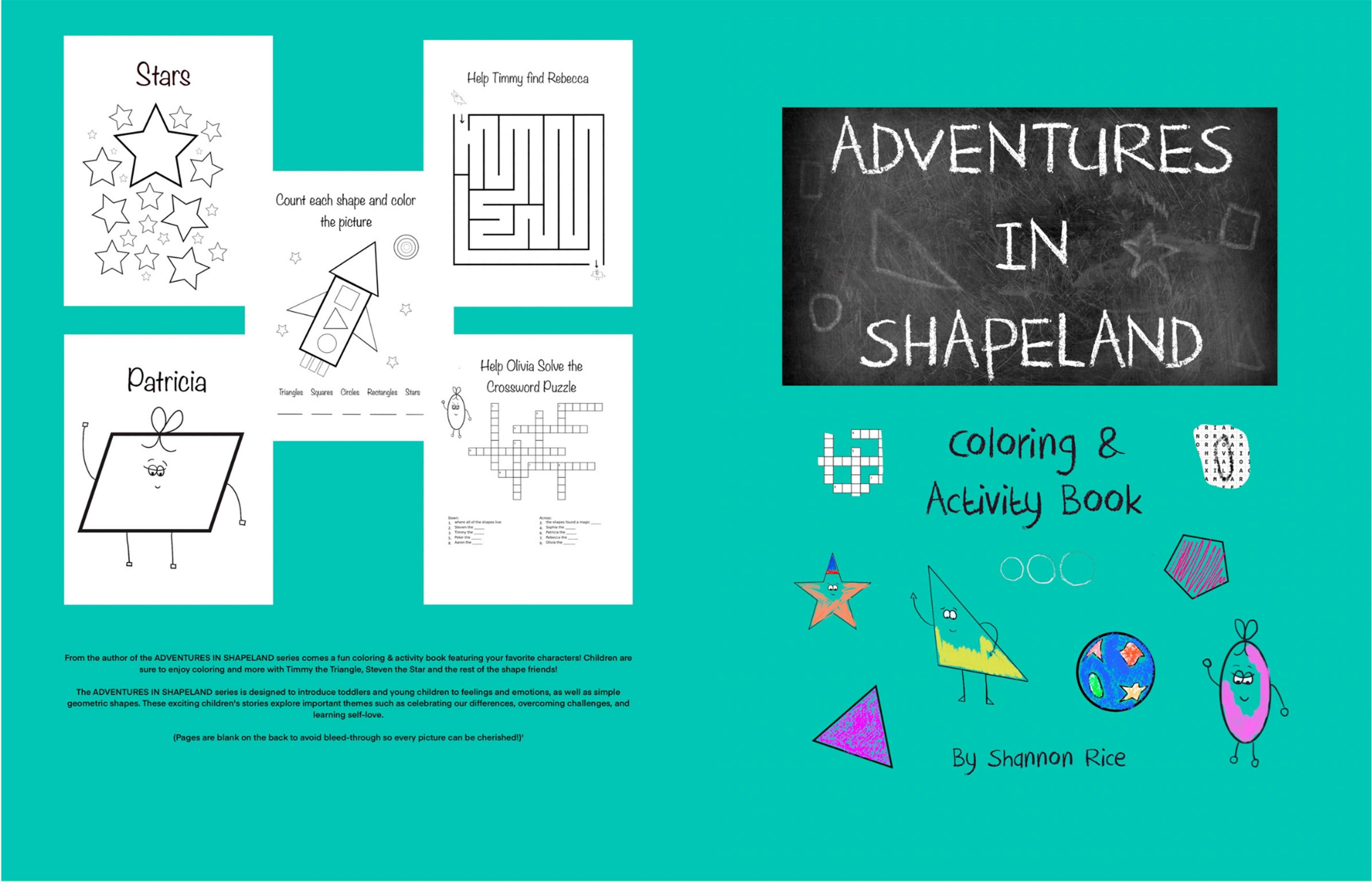 Adventures in Shapeland Coloring & Activity Book: A Fun Coloring and ...
