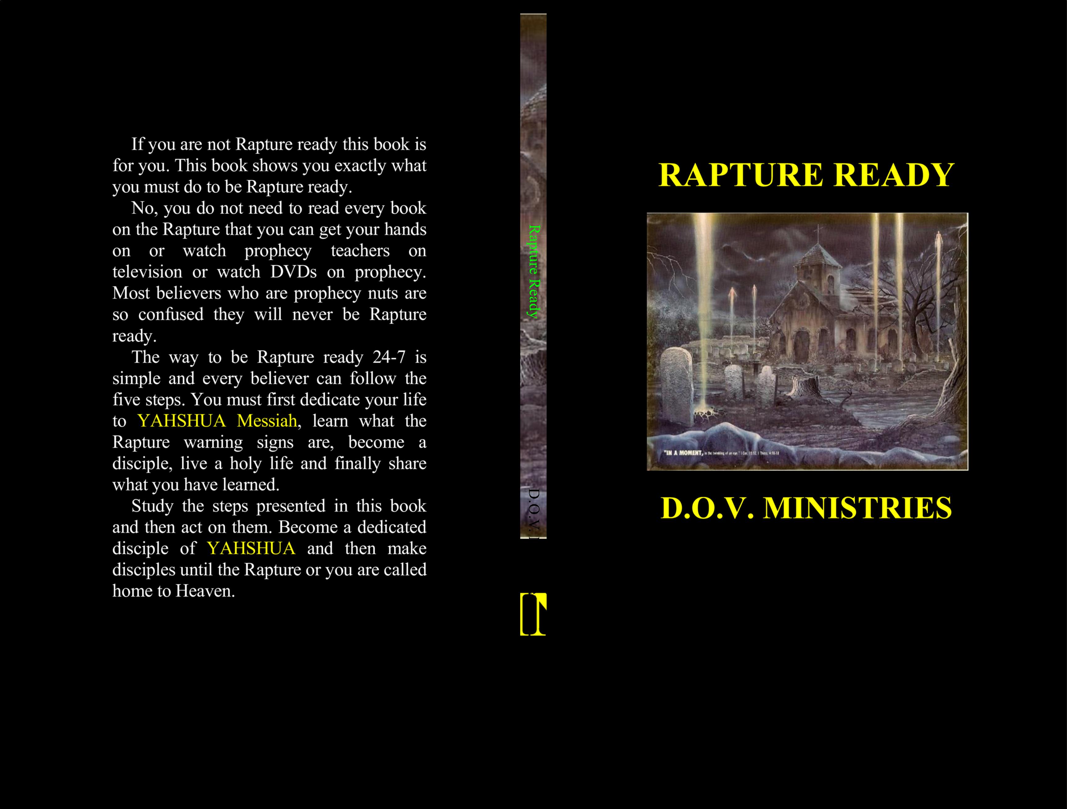 Rapture Ready by D.O.V. Ministries : $6.89 : 9781940241913 ...