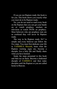 Rapture Ready by D.O.V. Ministries : $6.89 : 9781940241913 ...