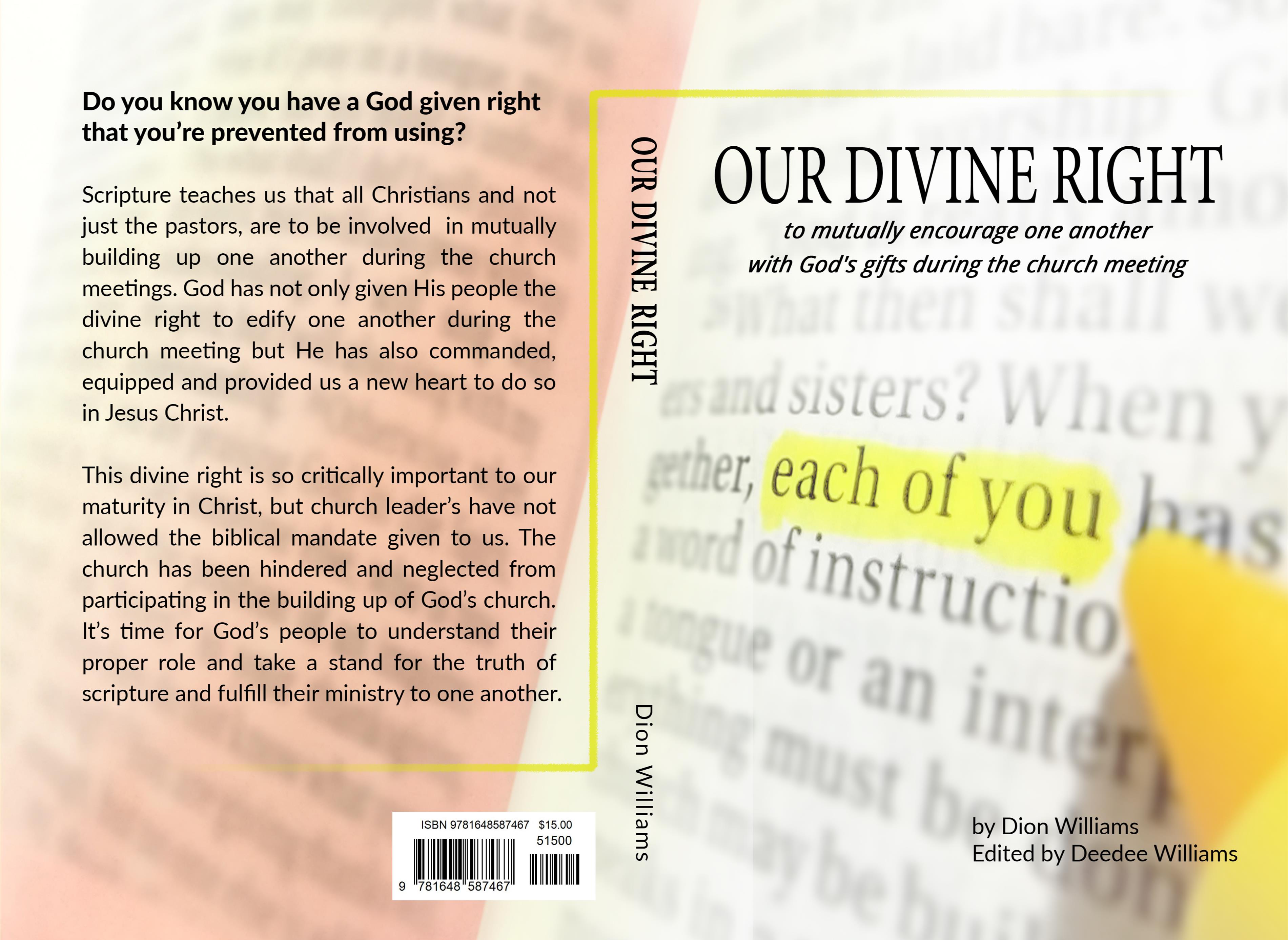 Our Divine Right by Dion Williams : $15.00 : 9781648587467 ...