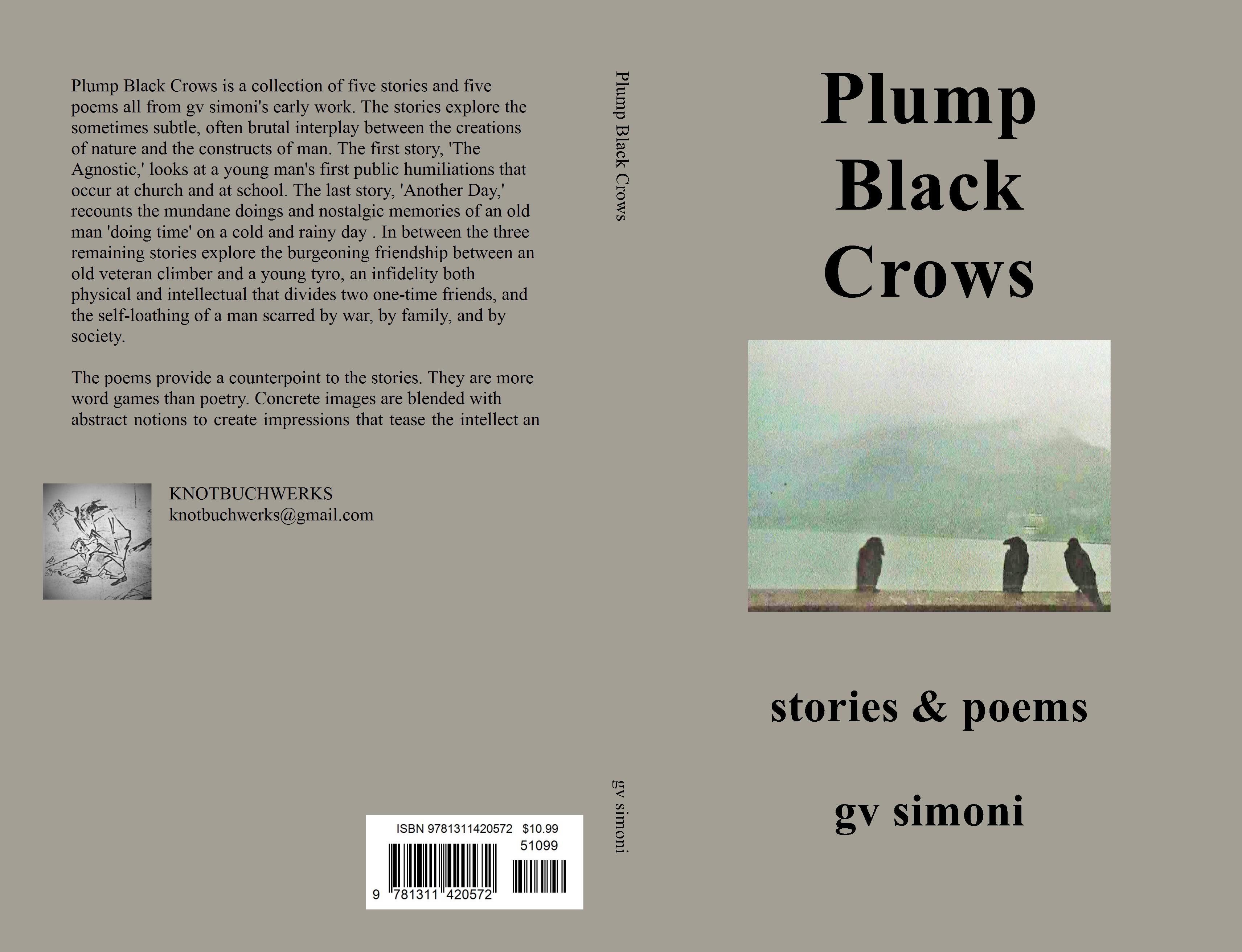 Plump Black Crows by stories & poems gv simoni : $10.99 : 9781311420572 ...