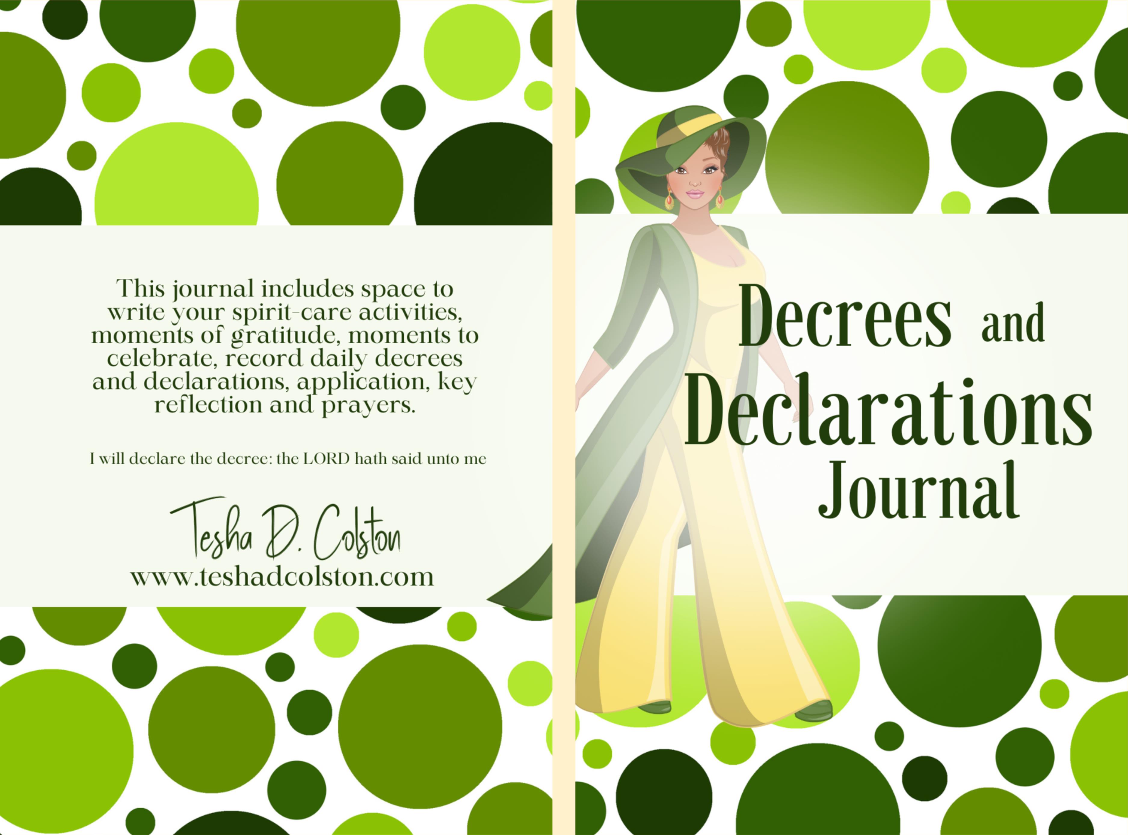 Decrees and Declarations Journal by Tesha Colston : $11.97 ...